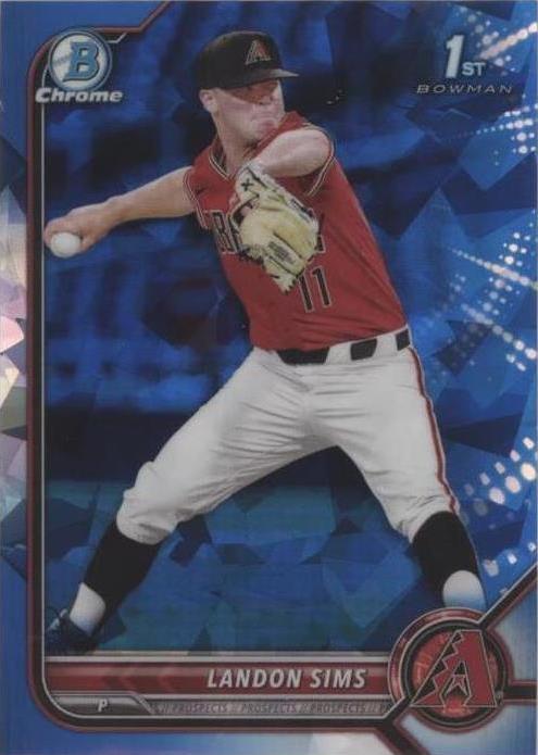 2022 Bowman Chrome Draft Sapphire Edition - Landon Sims #BDC-72 (RC ...