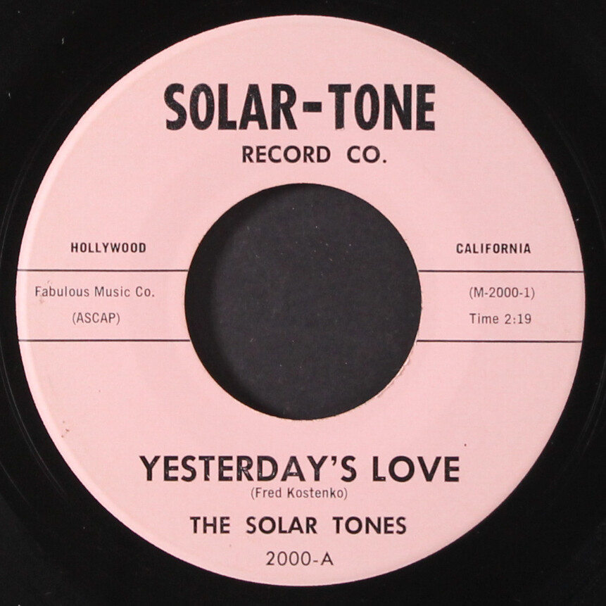 SOLAR TONES: rumbling / yesterday's love SOLAR-TONE 7" Single 45 RPM | eBay