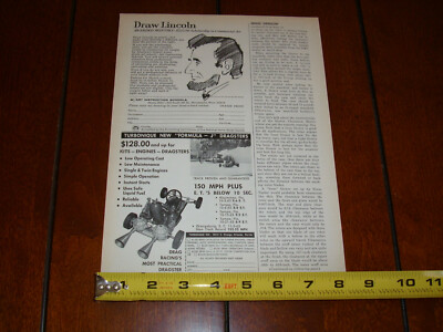 TURBONIQUE GO CART THRUST ENGINE ORIGINAL 1964 AD | eBay