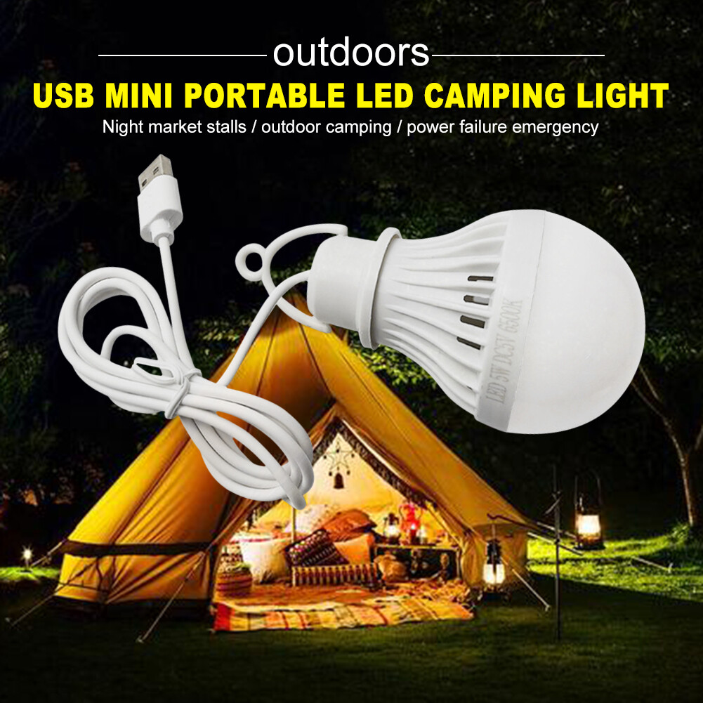 USB Light Bulb Cord Tent Light Portable Hanging for Camping Fishing ...