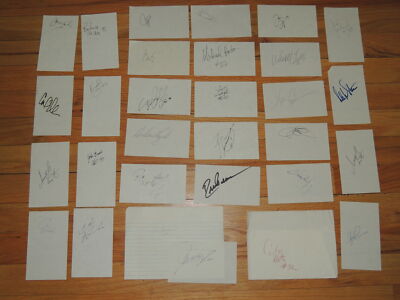 Football Player Autograph Lot of 30+ Unidentified NFL Football Players ...