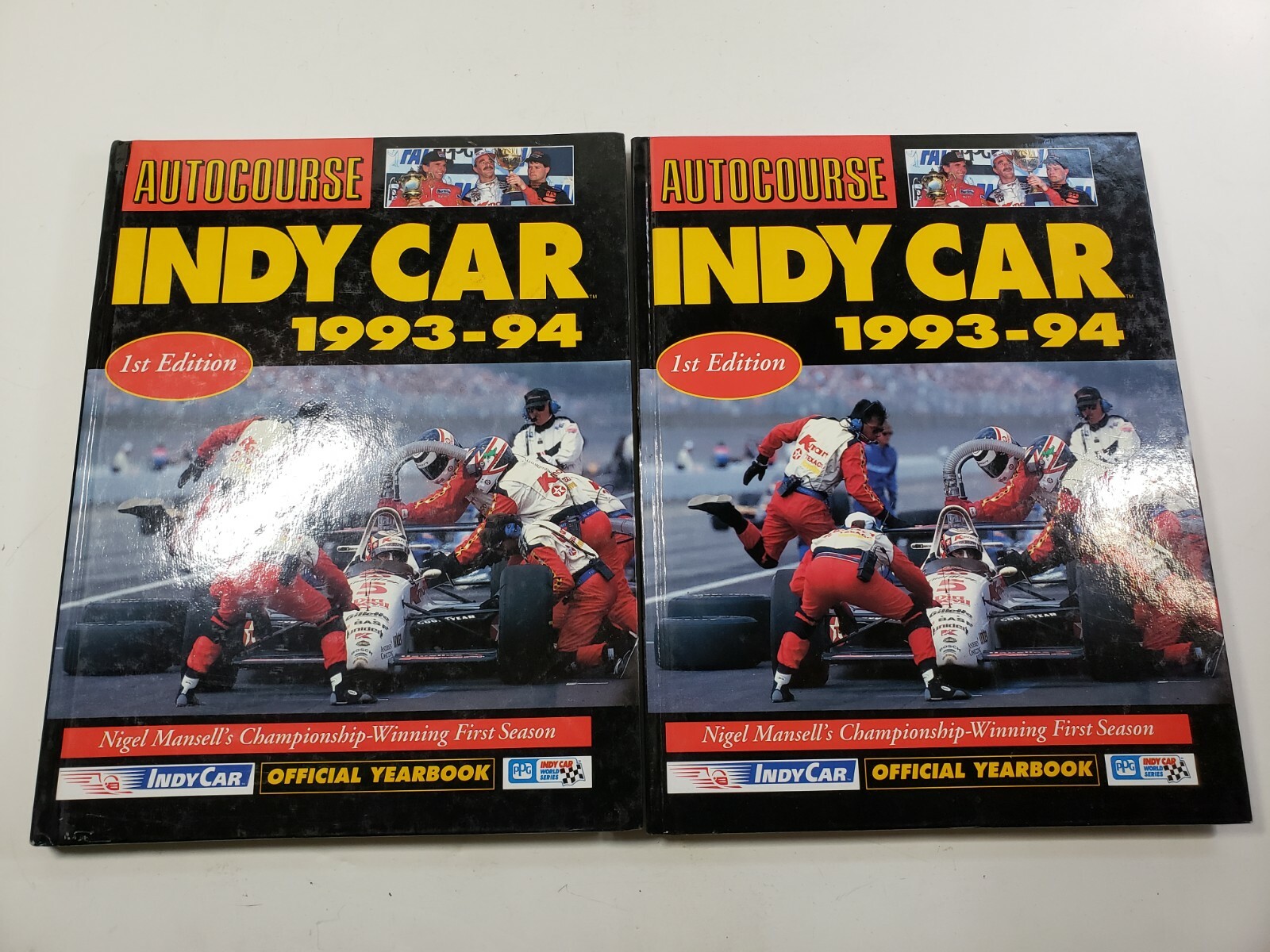 Autocourse: Indy Car 1993-94, 1st ed. by Richard Poulter SC - Lot of 2 ...