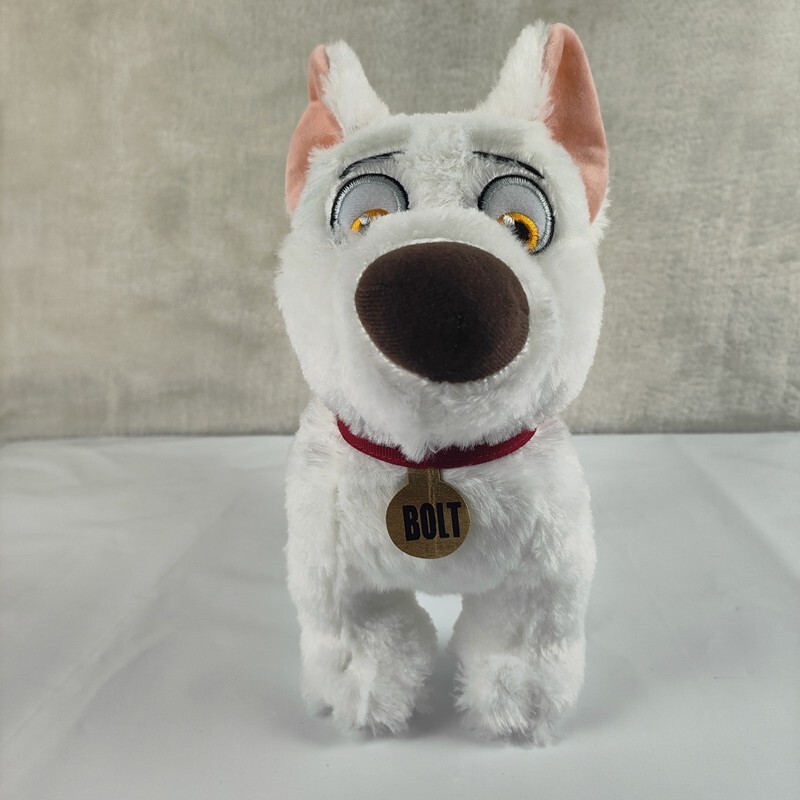 New Disney Bolt Standing 11” White Dog Toy Stuffed Animal Dolls | eBay