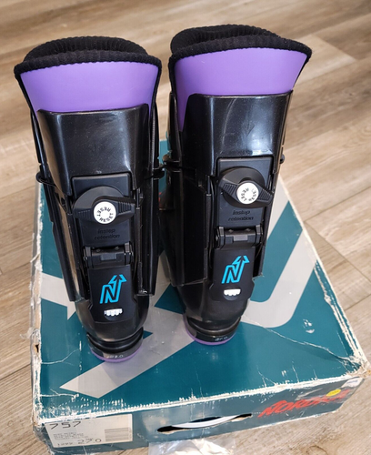Nordica N757 Vintage Ski Boots 27.0 Purple Black Men Size 9 Women 10 ...