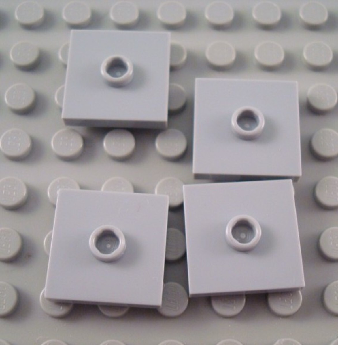 New LEGO Lot of 4 Light Bluish Gray 2x2 Tile Pieces with Center Stud | eBay
