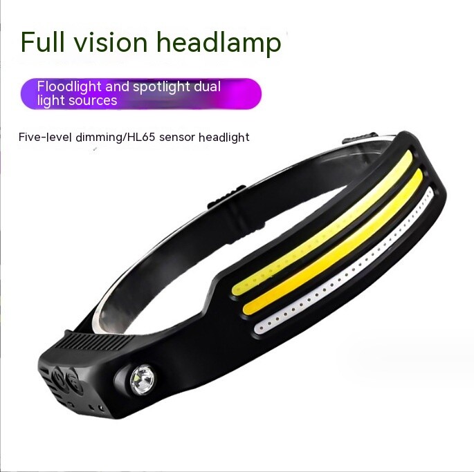 COB LED Headlamp USB Recharging Head Band Headlight Torch Work Light | eBay