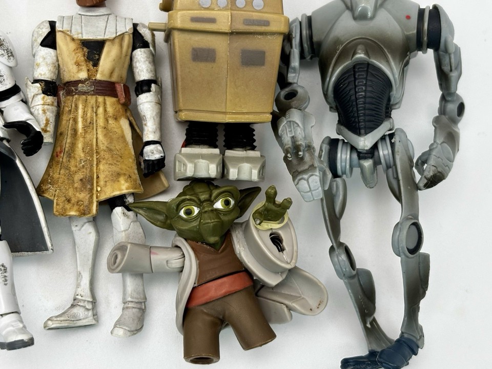 Star Wars Clone Wars Action figures lot Of 7 Power Droid anakin skywalker Ob1 | eBay