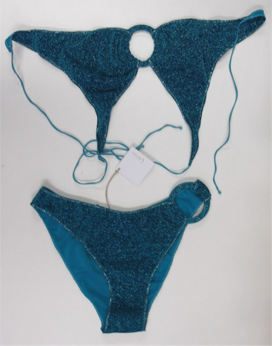 Oseree SS20 Lumiere Two Piece Medium Ocean Blue Bikini Brand New With ...