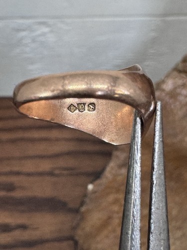 Vintage 10K Gold Signet Ring w/ Carved Pine Tree Seal – Men’s Nature ...