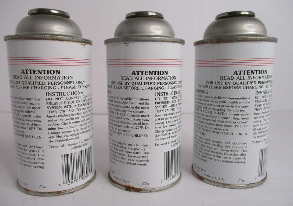 ( 3 ) SERCON R12 Refrigerant 14 oz Cans - New Old Stock | eBay