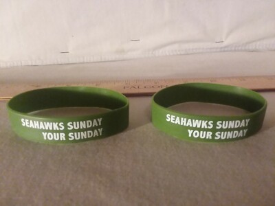 Seattle Seahawks Rubber Silicone Bracelet Wristband - 2 Stretch SGA ...