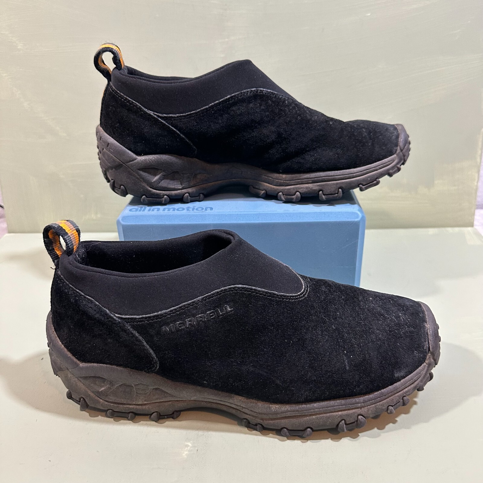 Merrell Winter Moc Black Suede Leather Slip On Shoes … - Gem