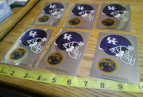 6 sheets NCAA Helmet - logo stickers Kentucky Wildcats | eBay