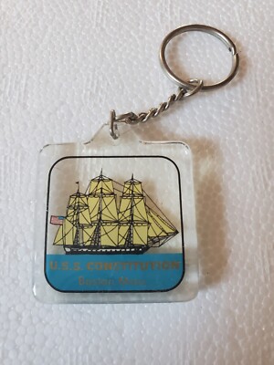 Vintage U.S.S. Constitution Boston, Massachusetts Souvenir Keychain | eBay