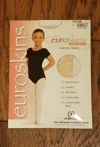 NEW Euroskins Footed Tights #215C-NR Seamless Eurotard Pink Child Size ...