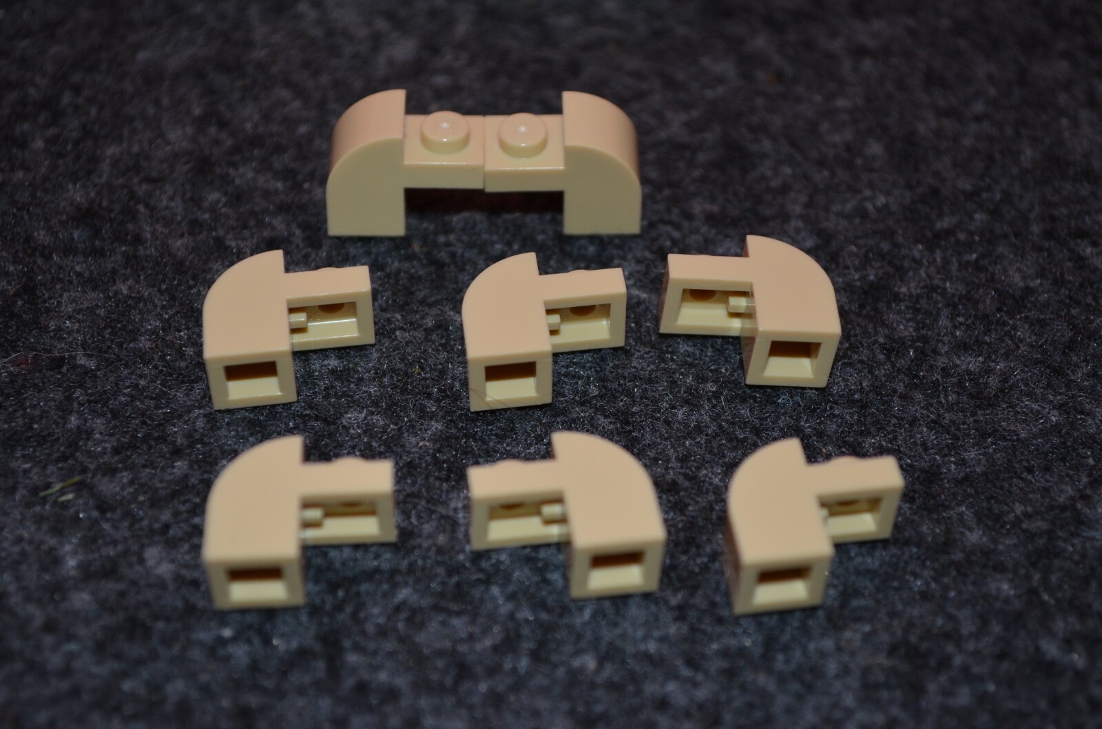 (8) 1x2 Tan Brick w/ 1/2 Round Top Bow Bricks ~ Lego ~ NEW ~ Star Wars ...