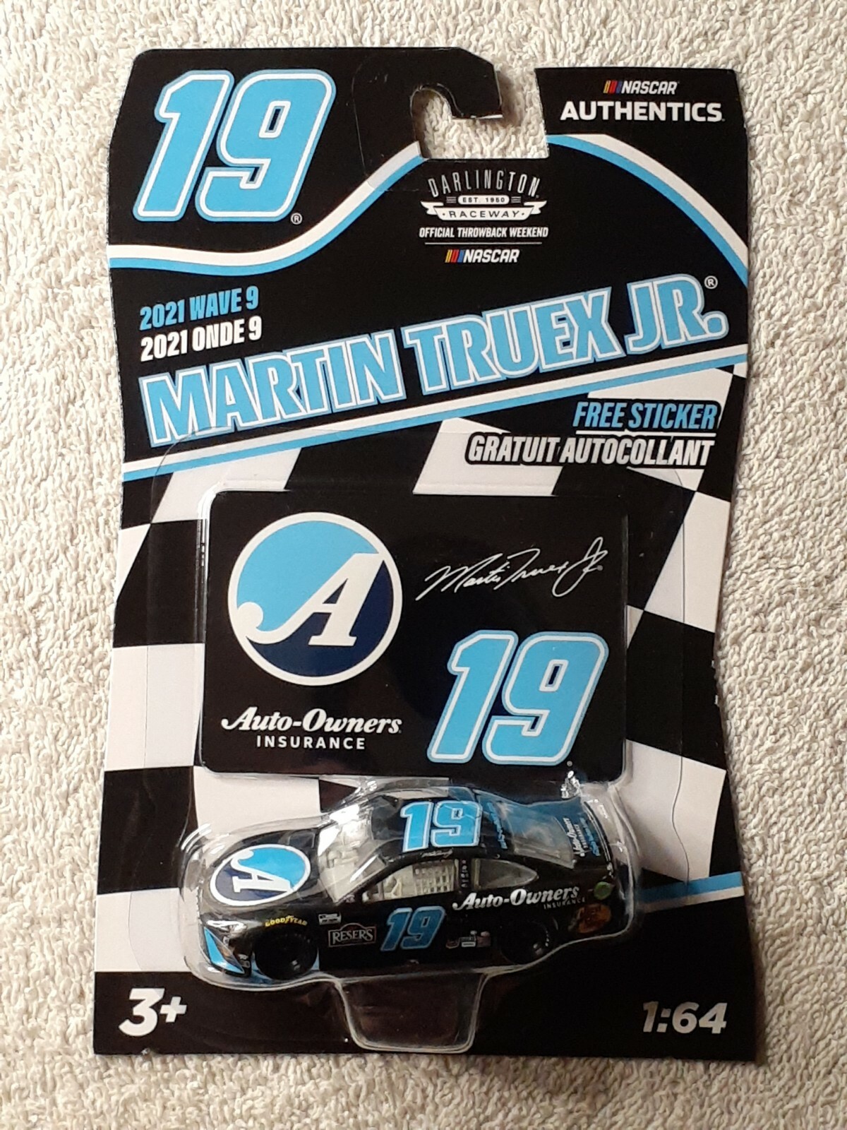 🔥**2021 WAVE 9** Martin Truex Jr. Auto Owners Darl Throw Scheme 1:64 ...