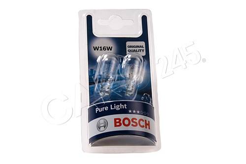W16W Halogen Birnen 12V 16W W2,1x9,5d BOSCH 2 Stück PURE LIGHT ...