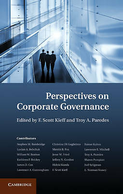 Perspectives on Corporate Governance by Troy A. Paredes, F. Scott Kieff ...
