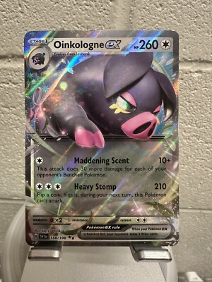 Pokémon TCG Oinkalogne ex Scarlet & Violet Base Set 158/198 Holo Double ...