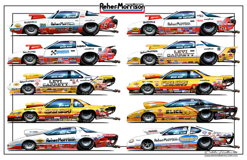 2 Reher Morrison Pro Stock Cars 17X11" Posters | eBay