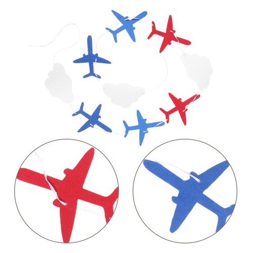 2 Sets Birthday Party Bunting Banner for Kids Airplane Decoration | eBay UK