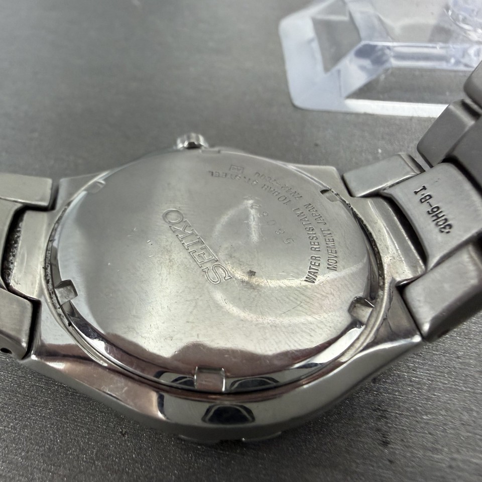 Seiko Watch Men 38mm Blue Dial Silver Tone Date Round 7N42-7C00 New ...