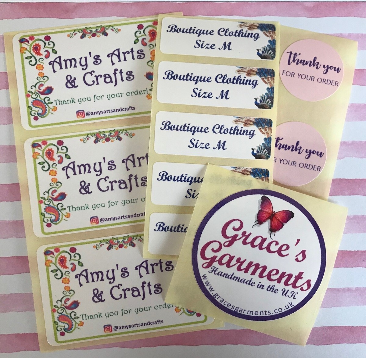 Personalised Stickers Uk Custom Business Details Vinyl Stickers