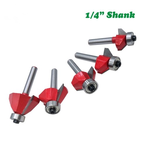 Shank Drill Bit Milling Cutter Woodworking Tools Router Bits 45 Degree ...