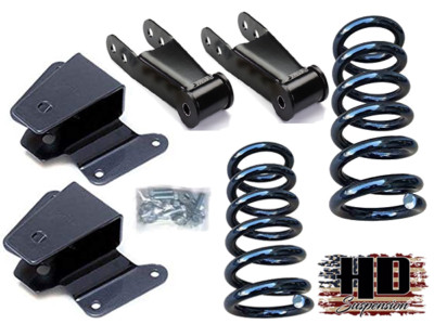 1973-1979 Ford F150 F100 3"F 4"R Lowering Coil Springs Shackles Hangers ...