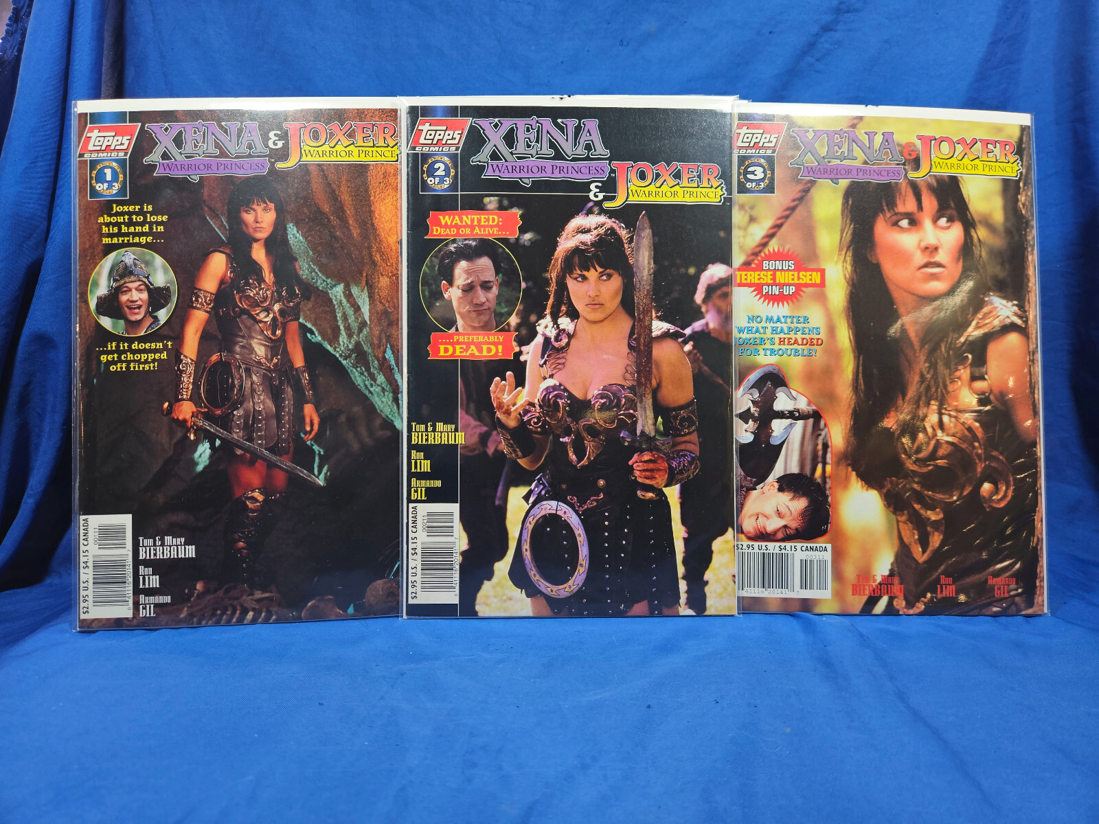 Xena Warrior Princess And Joxer Prince 1-3 Topps Comics Photo Cover Set ...
