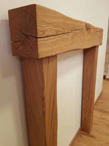 SOLID OAK FIREPLACE SURROUND LINTEL FOR WOOD LOG BURNER MANTLE BEAM ...
