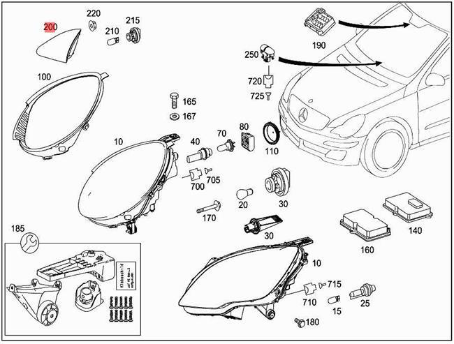 Genuine Parking Light Lamp Front Right MERCEDES V251 W251 MPV ...