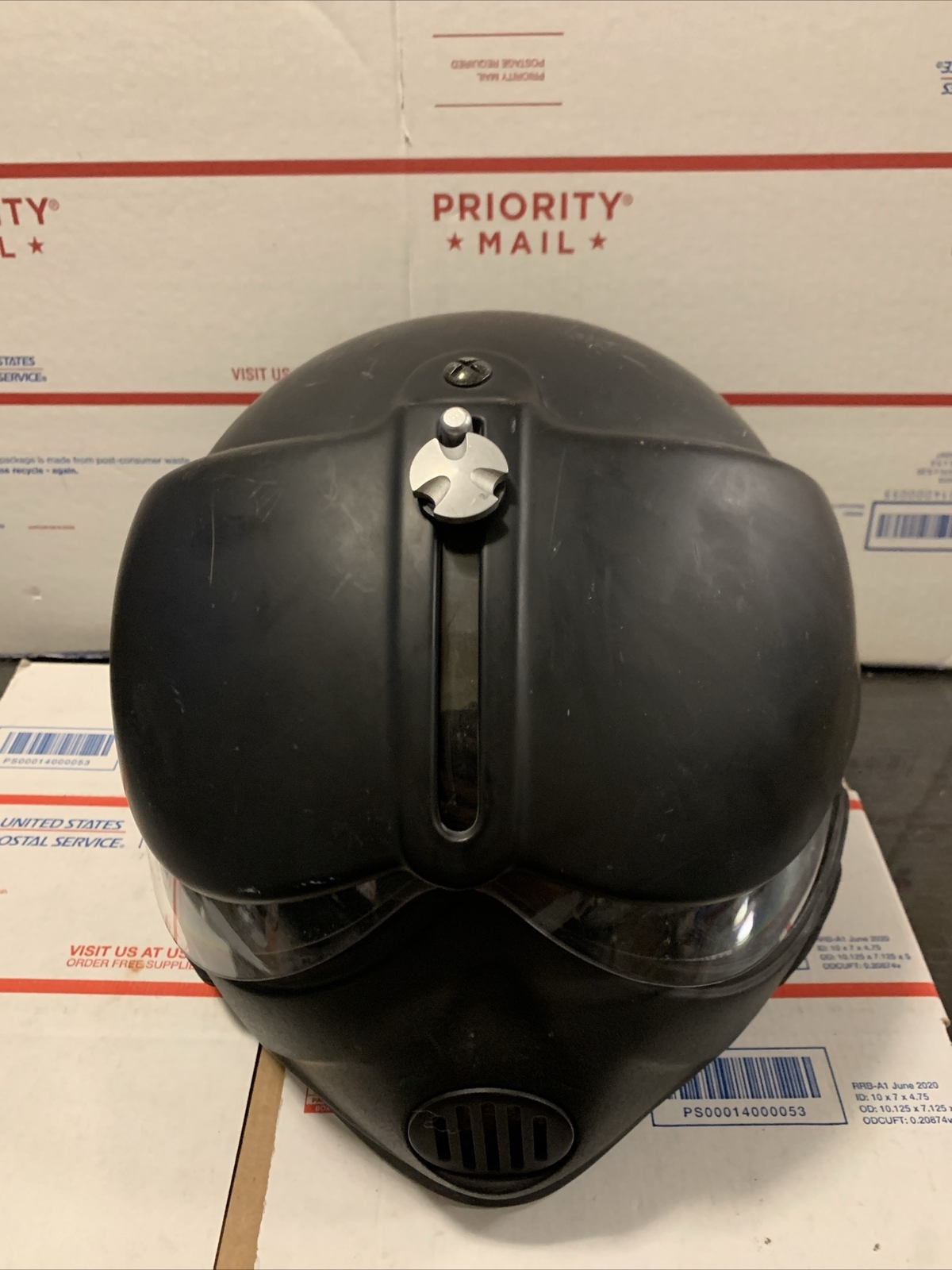 RARE Open Face Scooter Motorcycle Helmet Osbe Gpa Aircraft + Mask XL ...