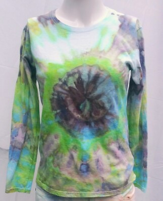 Tie Dye ladies medium Gildan 100% Cotton Tye-Dyed Long Sleeves S-M-T ...