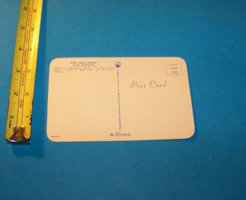 Niles Public Library Niles, Michigan Vintage Postcard | eBay