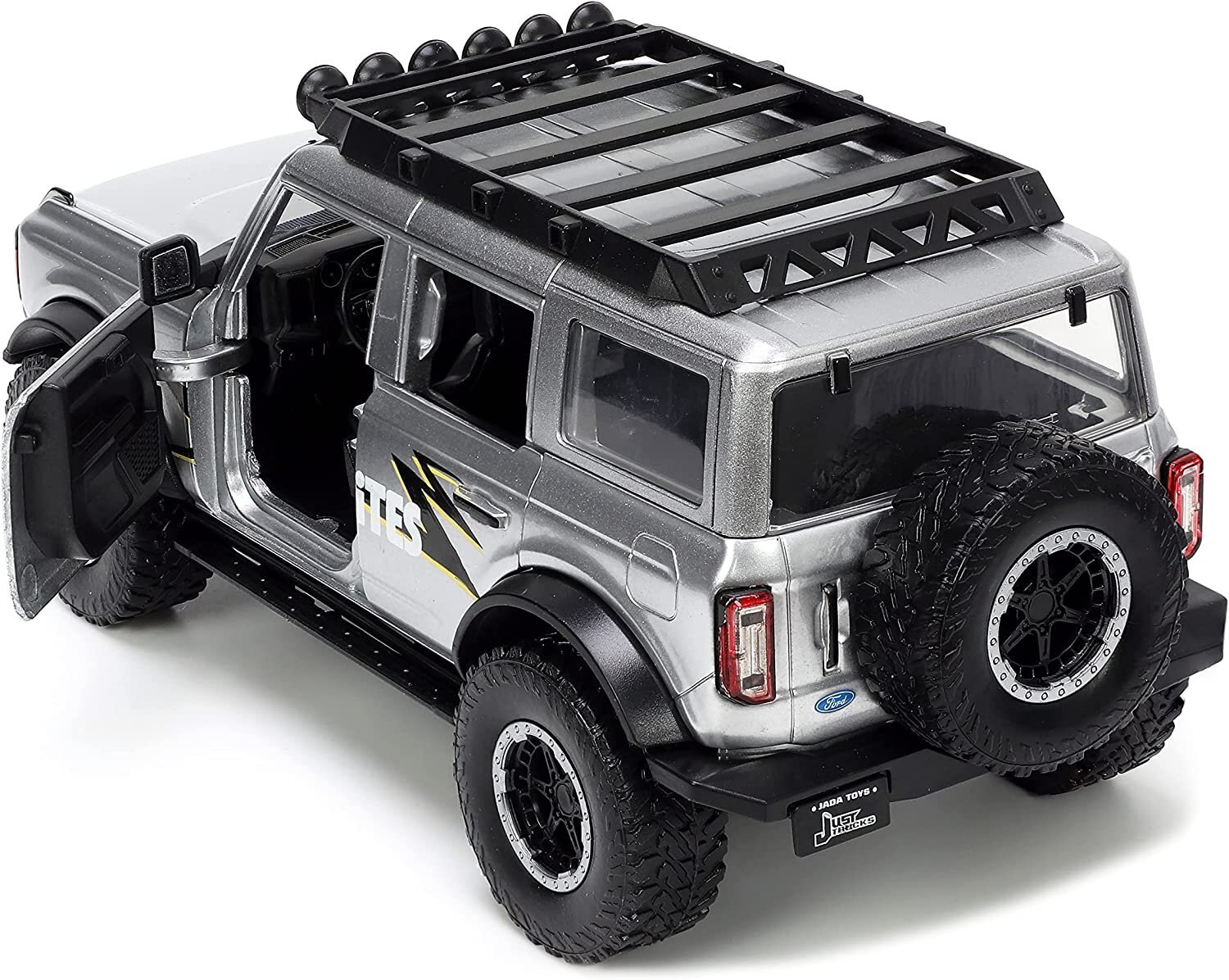 Jada Toys Just Trucks 1:24 2021 Ford Bronco Die-cast Car Gray with Tire ...