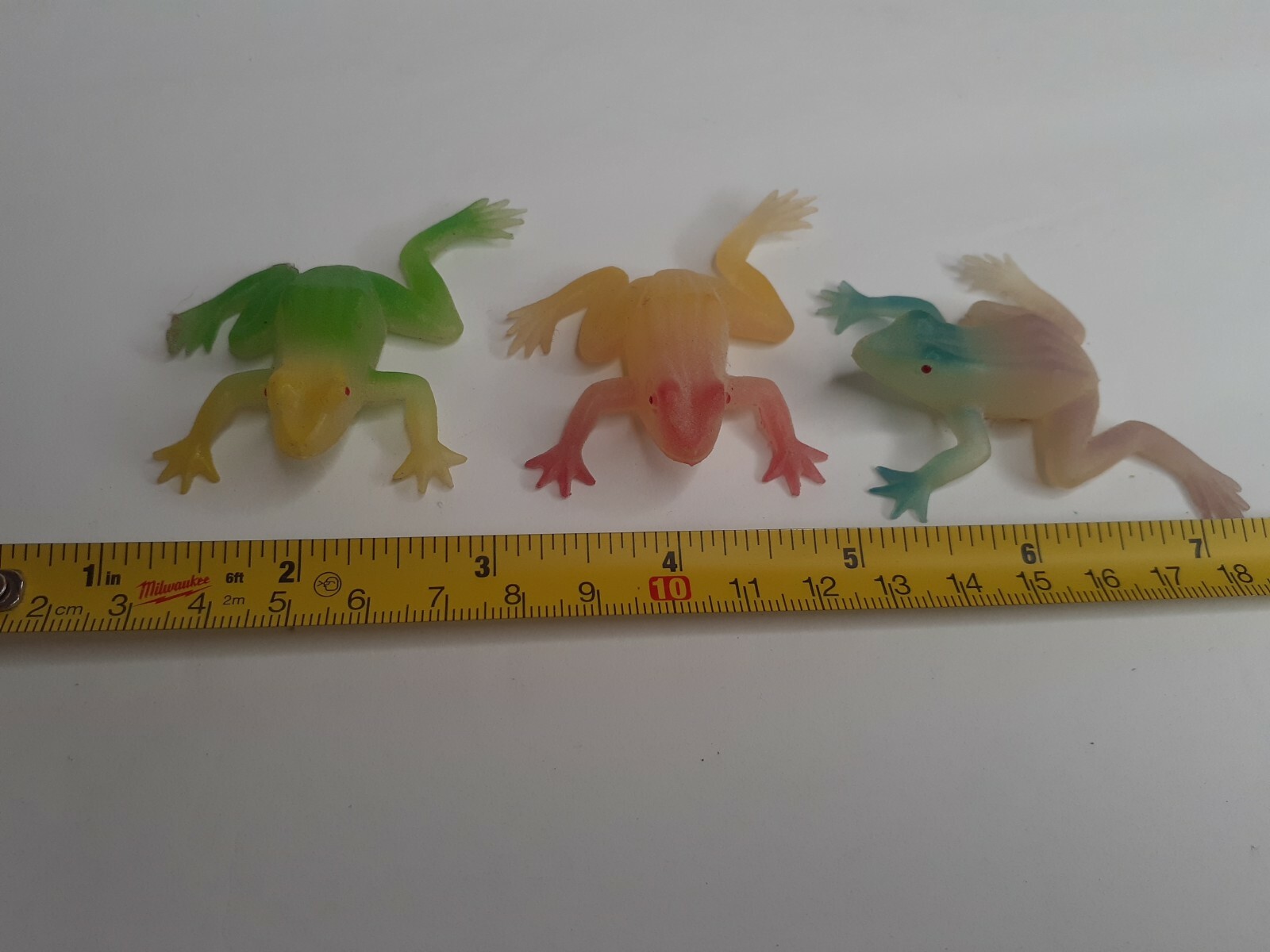 Hard rubber glow in the dark frogs multicolored see pictures | eBay