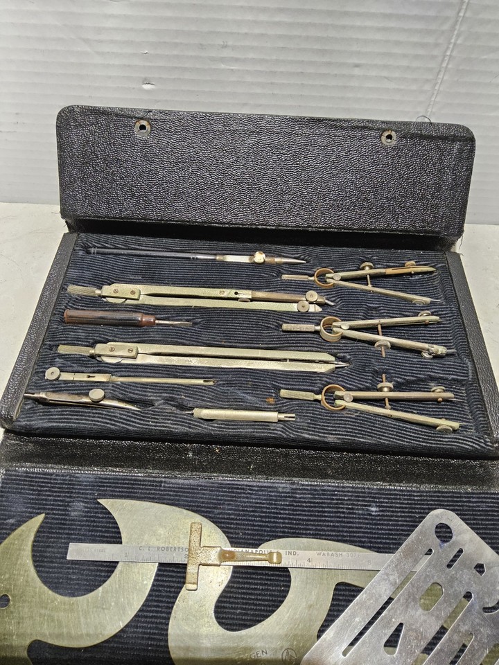 VNTG CHARVOS No.614N Drawing Instruments Set Made In USA In Original ...