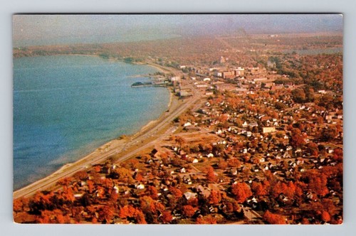 Traverse City MI-Michigan, Aerial View Of City In Autumn, Vintage ...