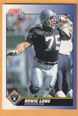Howie Long Los Angeles Raiders 1991 Score #75 HOF Villanova Wildcats | eBay