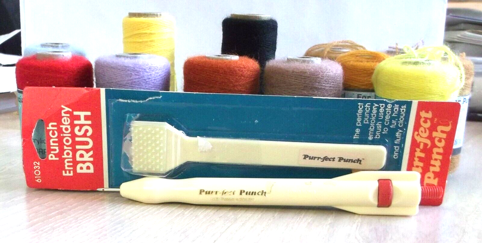 Punch Craft Needle Magic Acrylic Thread Pen Brush 12 Spools Partial ...