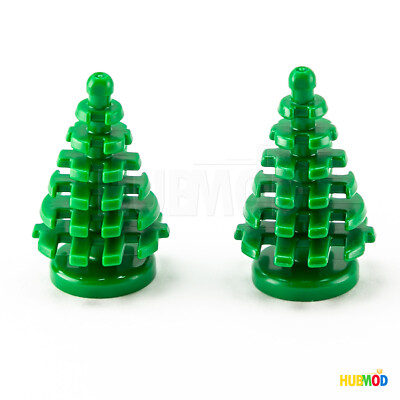 Lot of 2 Genuine LEGO Plant Spruce Tree Pine Small 2435 2x2x4 Green ...