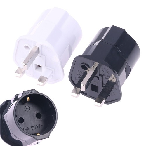 Multifunctional EU European To UK Plugs Adapter Power Converter 2 Pin ...