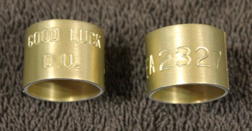 Ducks Unlimited DU Duck/Goose Good Luck Leg Bands (2) Honey Lake Calif ...