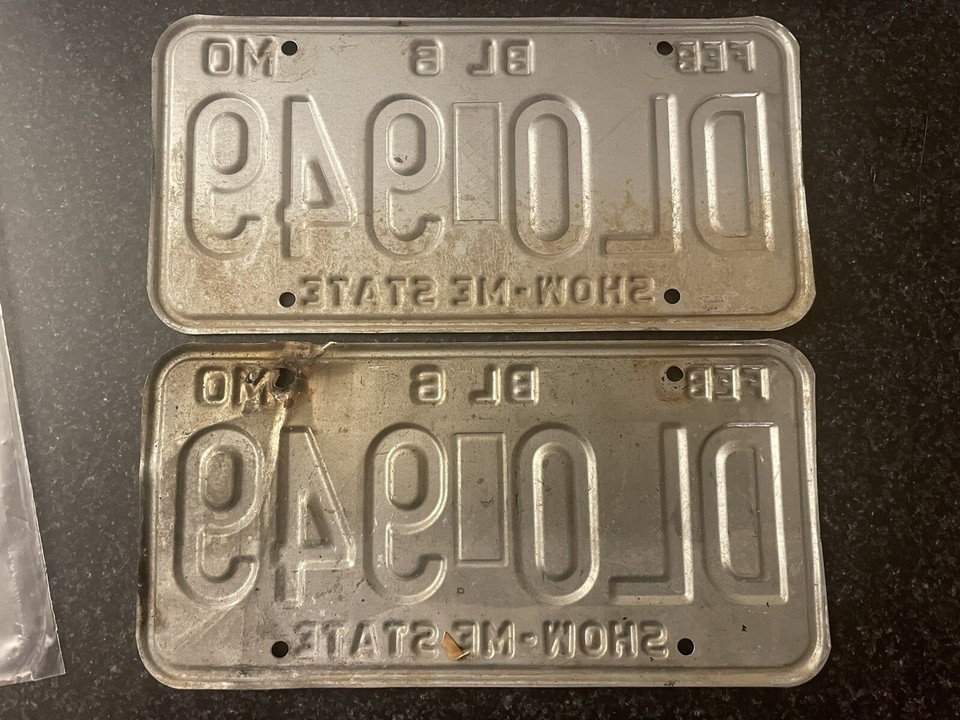 MISSOURI LICENSE PLATE PAIR TRUCK DLO 949 1997 FEBRUARY | eBay UK