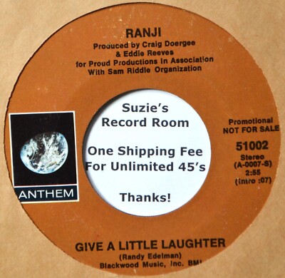 Ranji Give a Little Laughter Pop Rock DJ Promo NM 45 7" Vinyl -Check ...