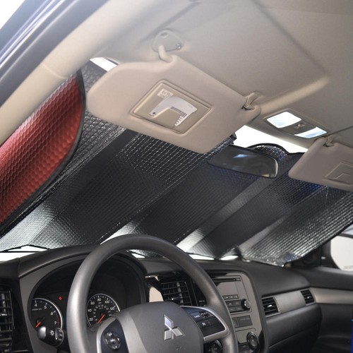 carXS Foldable Jumbo Car Window Cover Sun Shade Auto Visor - Red Foil ...