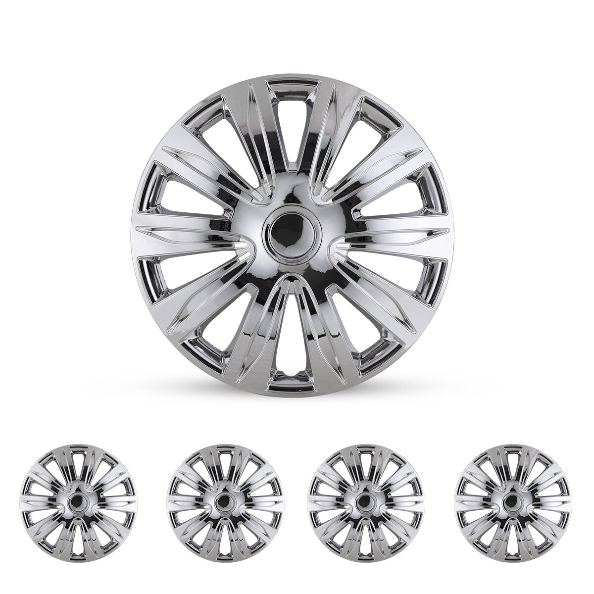 4PCS 17" Chrome Wheel Covers Full Rim Hub Caps fit R17 Tire & Steel ...