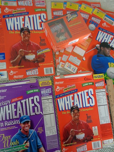 WHEATIES - TIGER WOODS (4) BOX STYLES (8) TOTAL - CLASSIC COLLECTIBLE ...